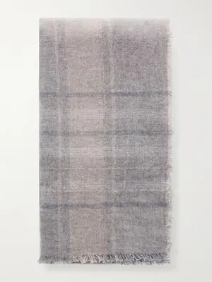 Johnstons Of Elgin Kerrera Checked Cashmere Scarf