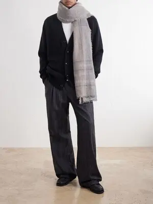 Johnstons Of Elgin Kerrera Checked Cashmere Scarf