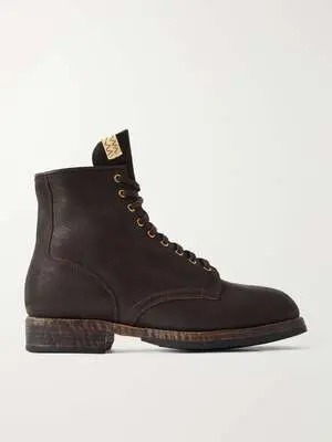 Visvim Brigadier Leather Lace-up Boots - Dark Brown