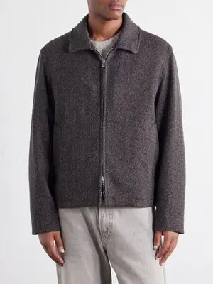 Mr P. Herringbone Wool, Silk And Cashmere-blend Blouson Jacket