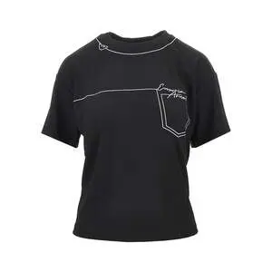 Emporio Armani Embroidered Interlock Jerey T-hirt