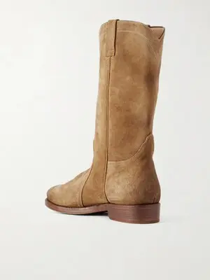 JIL SANDER Bruce Suede Biker Boots - Brown