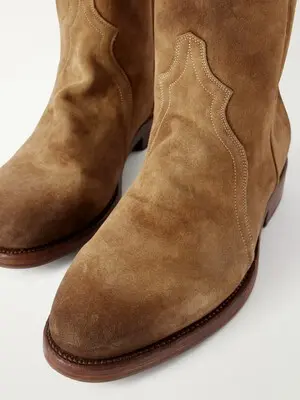 JIL SANDER Bruce Suede Biker Boots - Brown