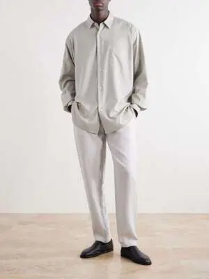 Fedeli Straight-leg Linen Drawstring Trousers