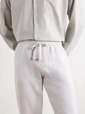 Fedeli Straight-leg Linen Drawstring Trousers