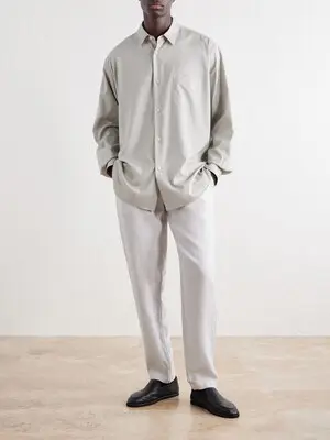 Fedeli Straight-leg Linen Drawstring Trousers