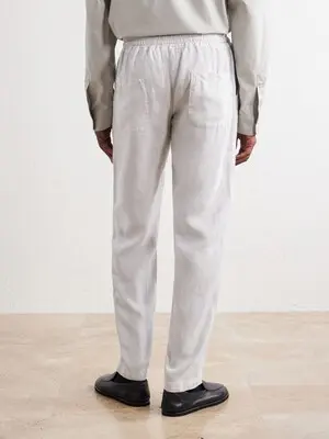 Fedeli Straight-leg Linen Drawstring Trousers