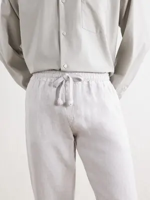 Fedeli Straight-leg Linen Drawstring Trousers