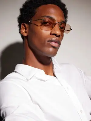 Dior Diorblacksuit S19u Rimless Geometric Square-frame -tone Metal Sunglasses