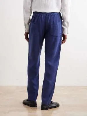 Fedeli Straight-leg Linen Drawstring Trousers