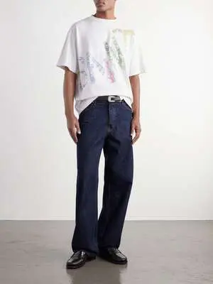 SAINT MXXXXXX Coco Star Sims Distressed Printed Cotton-jersey T-shirt
