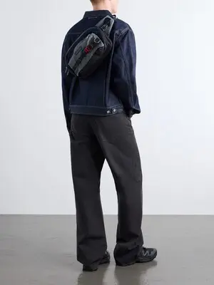 MASTER-PIECE CO Leather-trimmed Cordura® Twill Belt Bag