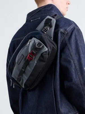MASTER-PIECE CO Leather-trimmed Cordura® Twill Belt Bag