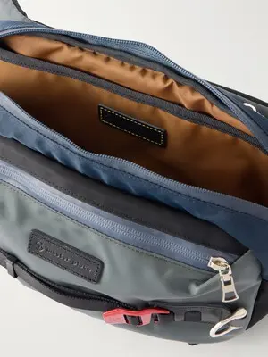 MASTER-PIECE CO Leather-trimmed Cordura® Twill Belt Bag