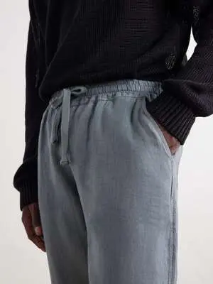 Fedeli Straight-leg Linen Drawstring Trousers