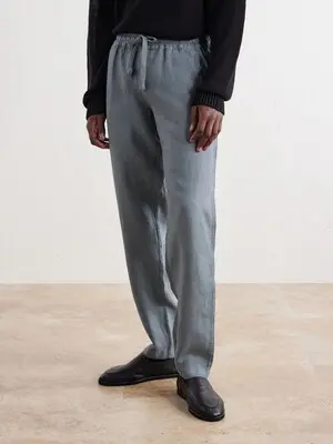 Fedeli Straight-leg Linen Drawstring Trousers