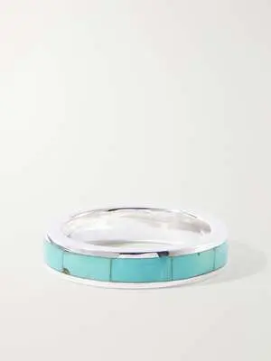 PEYOTE BIRD Infinity Sterling Silver And Turquoise Ring