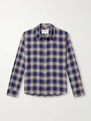 CORRIDOR Mirabelle Checked Rayon Shirt - Blue