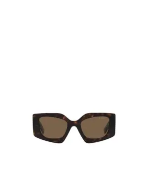 Prada Rectangular Frame Sunglasses - Brown