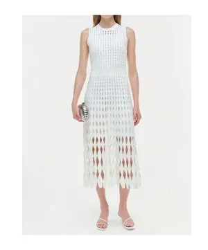 Simkhai Zyla Midi Dress - Ivory