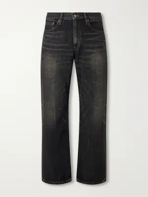 NEIGHBORHOOD Washed Straight-leg Jeans - Black