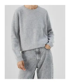 Brunello Cucinelli Cashmere English Rib Sweater With Monili