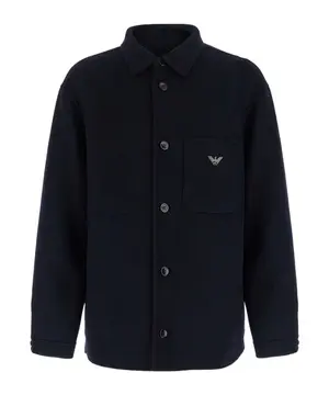 Emporio Armani Long Sleeved Logo Embroidered Jacket