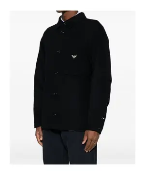 Emporio Armani Long Sleeved Logo Embroidered Jacket