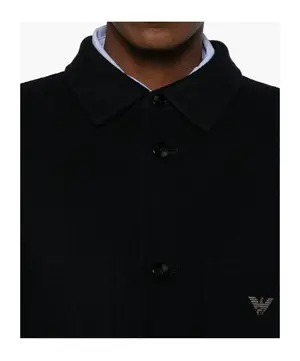 Emporio Armani Long Sleeved Logo Embroidered Jacket