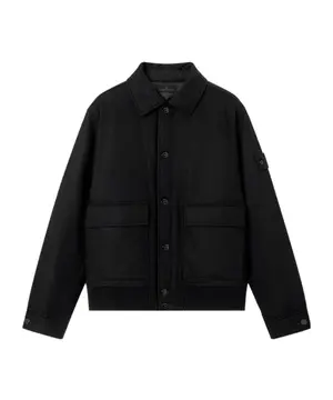 Stone Island Padded Coach Jacket With Anti-drop - Black