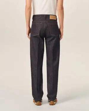 AMI Paris Blue Parisian-fit Cotton Jeans