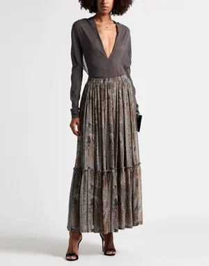 Saint Laurent Chiffon Long-sleeve Bodysuit