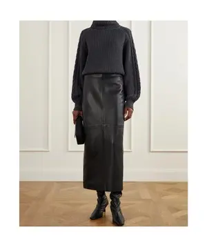 JOSEPH Alodina Ribbed Wool Turtleneck Sweater - Charcoal-grey