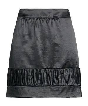 Burberry Solid-colored Satin Midi Skirt
