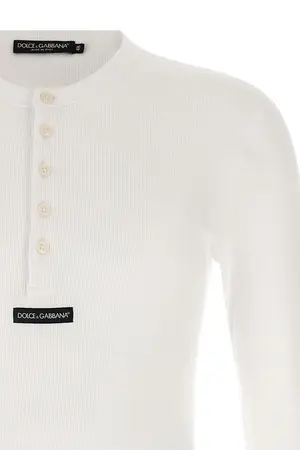 Dolce & Gabbana Dolce Gabbana Serafino Logo Patch Jersey T-shirt