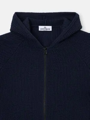 Stone Island Compass-patch Waffle-knit Hoodie