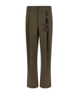 SONG FOR THE MUTE Pinstripe Wide-leg Pants - Brown