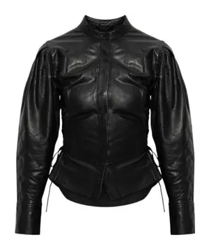 ALLSAINTS Evanna Lace-up Leather Top