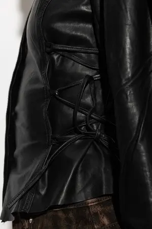 ALLSAINTS Evanna Lace-up Leather Top