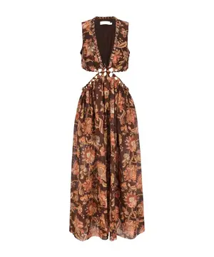 Zimmermann Aster Cut-out Printed Dress