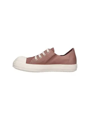 Rick Owens Eyelet-detail Leather Sneakers