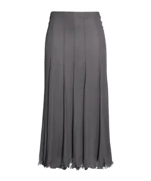 Chloé Solid-color Chiffon Midi Skirt - Gray