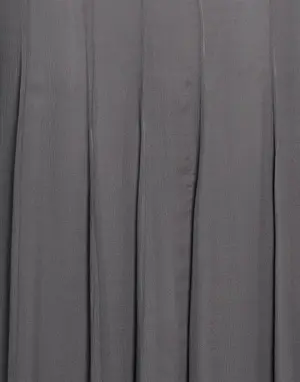 Chloé Solid-color Chiffon Midi Skirt - Gray