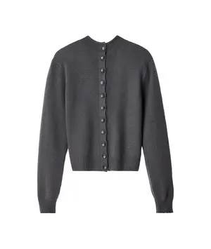 LEMAIRE Reversible Buttoned Sweater In Cashmere - Stone