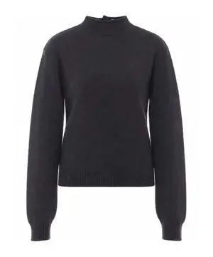LEMAIRE Reversible Buttoned Sweater In Cashmere - Stone