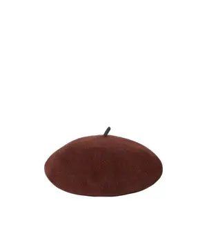 Brunello Cucinelli Wool Beret With Precious Detail - Ruby