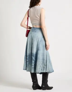 DIESEL® Mid-length Denim Skirt