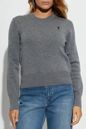 AMI Paris Logo Crew Neck Knitted Jumper