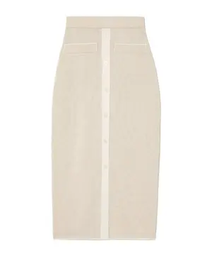 JOSEPH Fine Knit Midi Skirt - Beige
