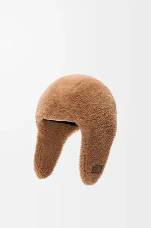 Loewe Aviator Hat In Shearling